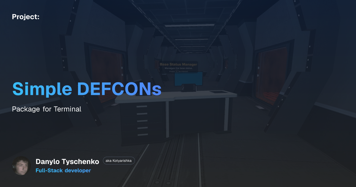Simple DEFCONs Danylo Tyschenko